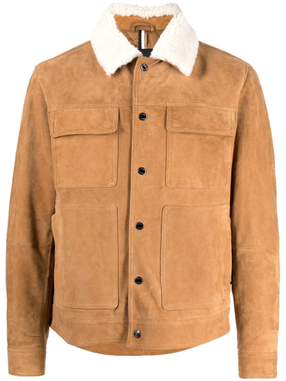 Boss Suede Bomber Jacket In Brown - 45% Off | Editorialist
