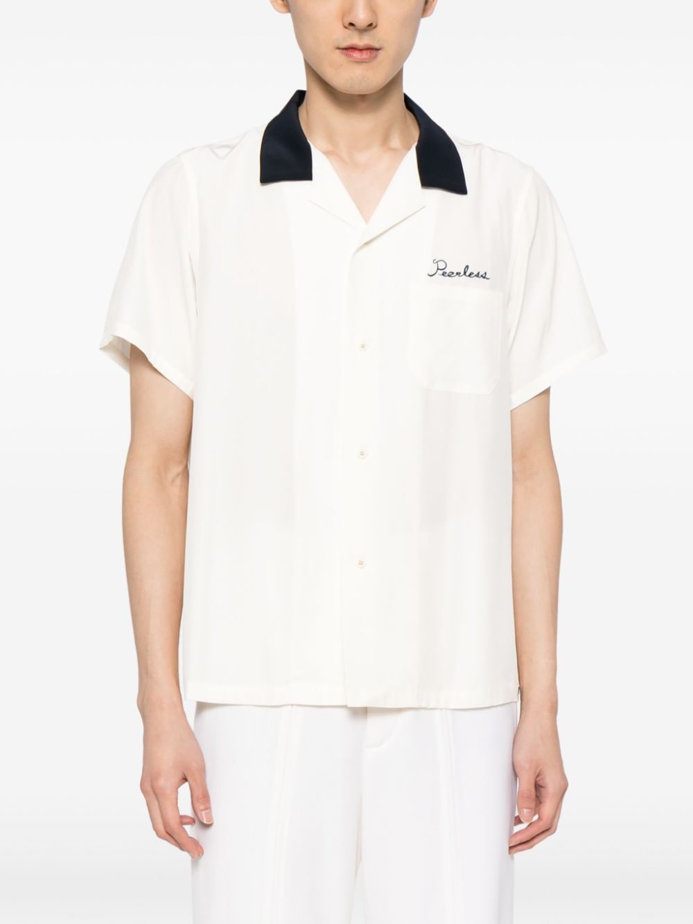 VISVIM hacking short-sleeve silk shirt