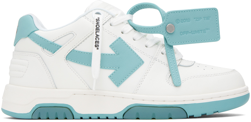 Off-White White Blue Out Of Office Sneakers White Celadon