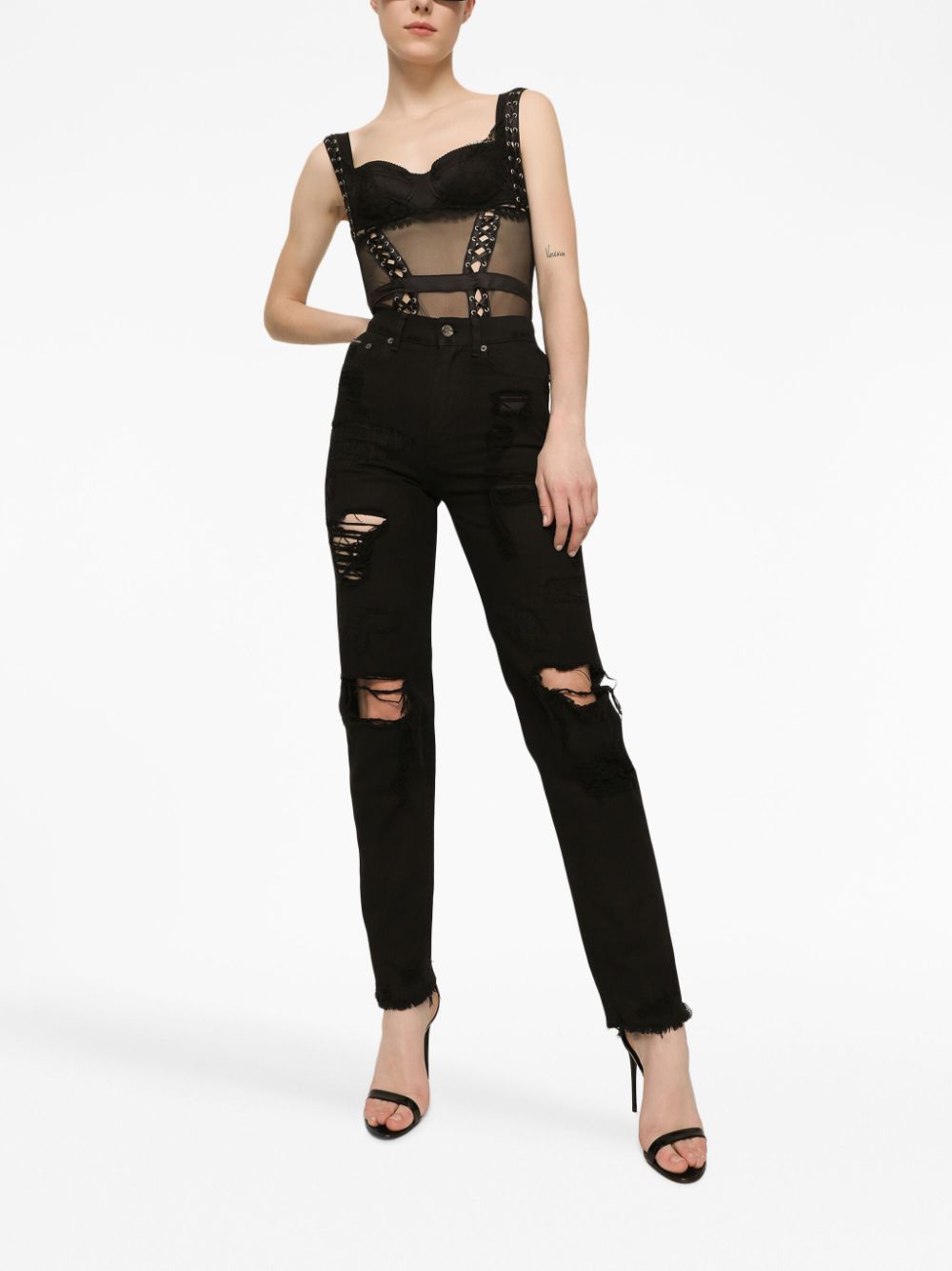 DOLCE & GABBANA Floral-Lace Bodysuit