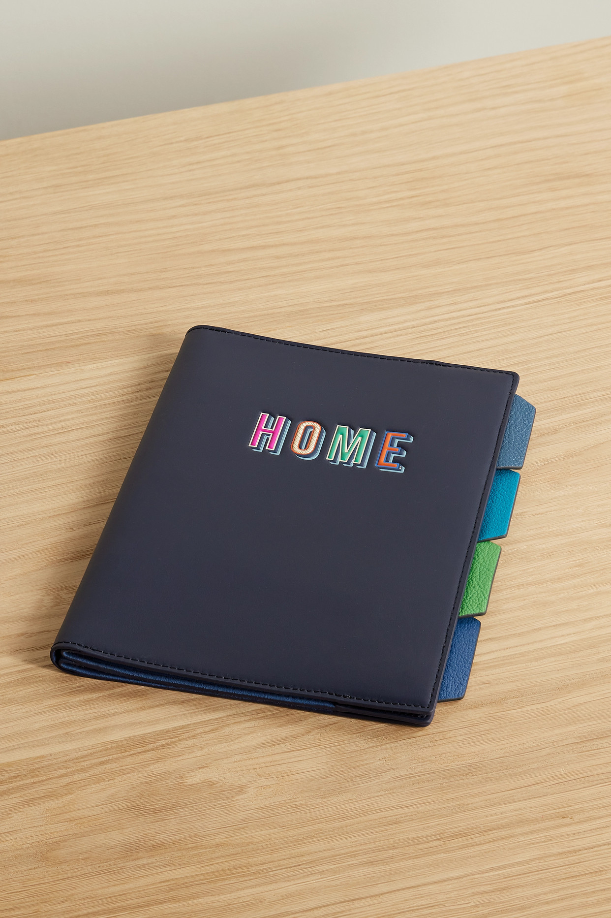 Anya Hindmarch Home Work A5 Leather Journal - Blue | Editorialist