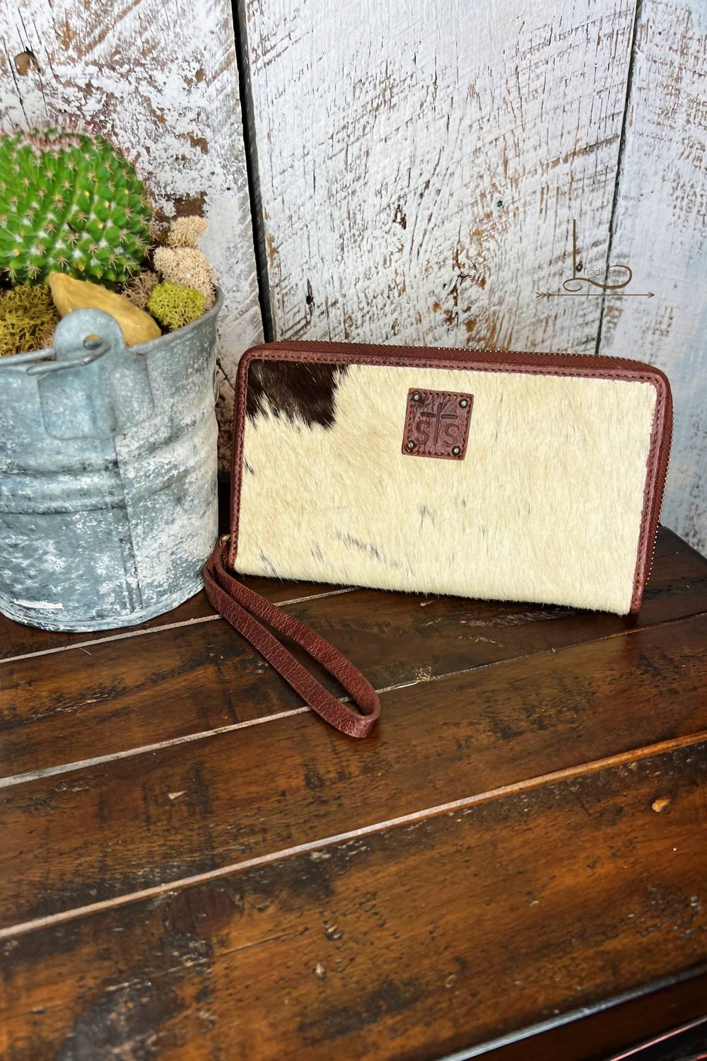 Sts Ranchwear The Rancher'S Wife Wallet/Wristlet In Brown/White In ...