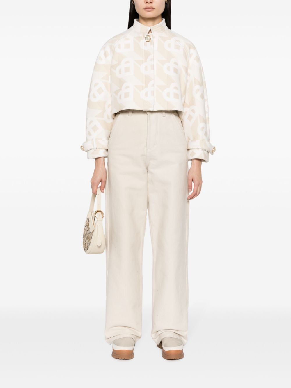 CASABLANCA Casablanca Logo-Monogram Cropped Jacket