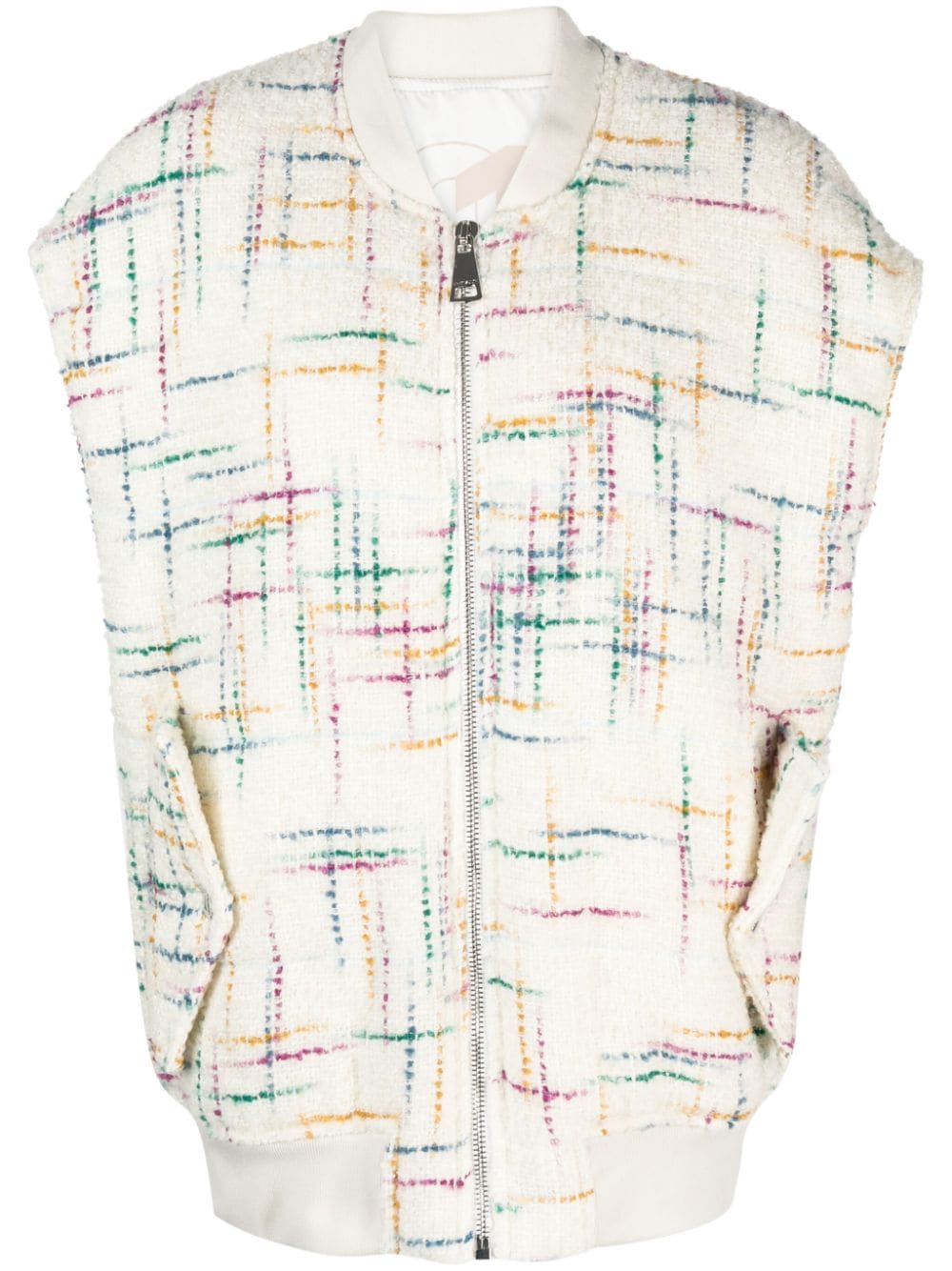 KHRISJOY Oversized Tweed Bomber Jacket