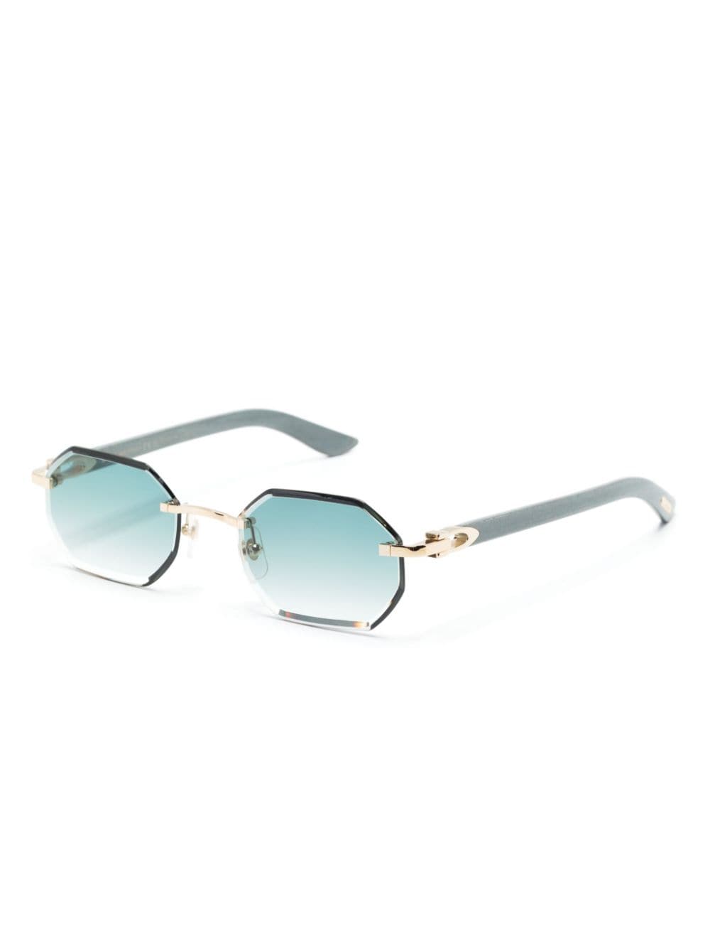 Buy Cartier Octagonal-frame Sunglasses - Blue At 17% Off  display picture 1