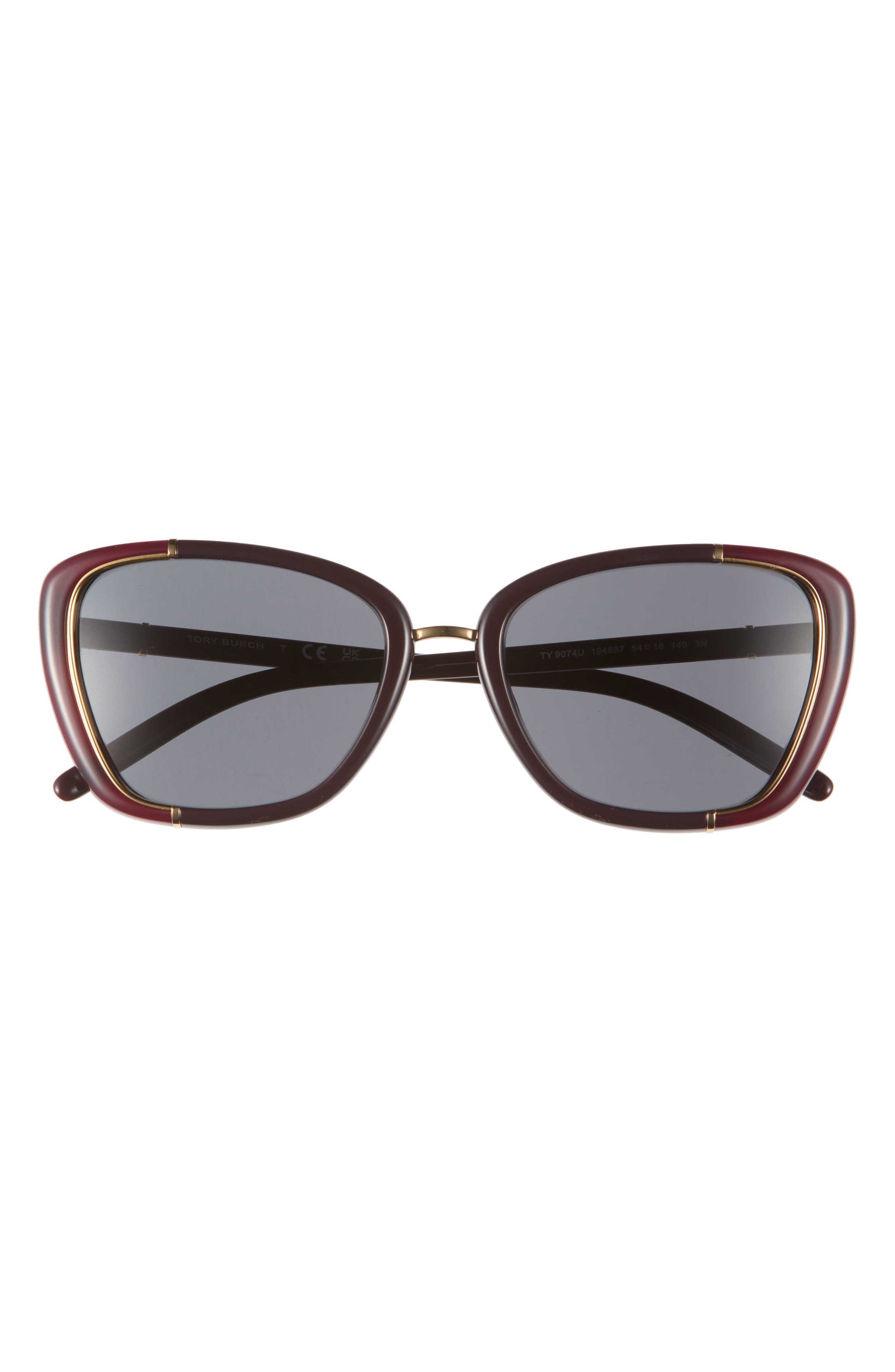 Tory Burch Burgundy Aviator Sunglasses Tory Burch 6113 Sunglasses main image 3