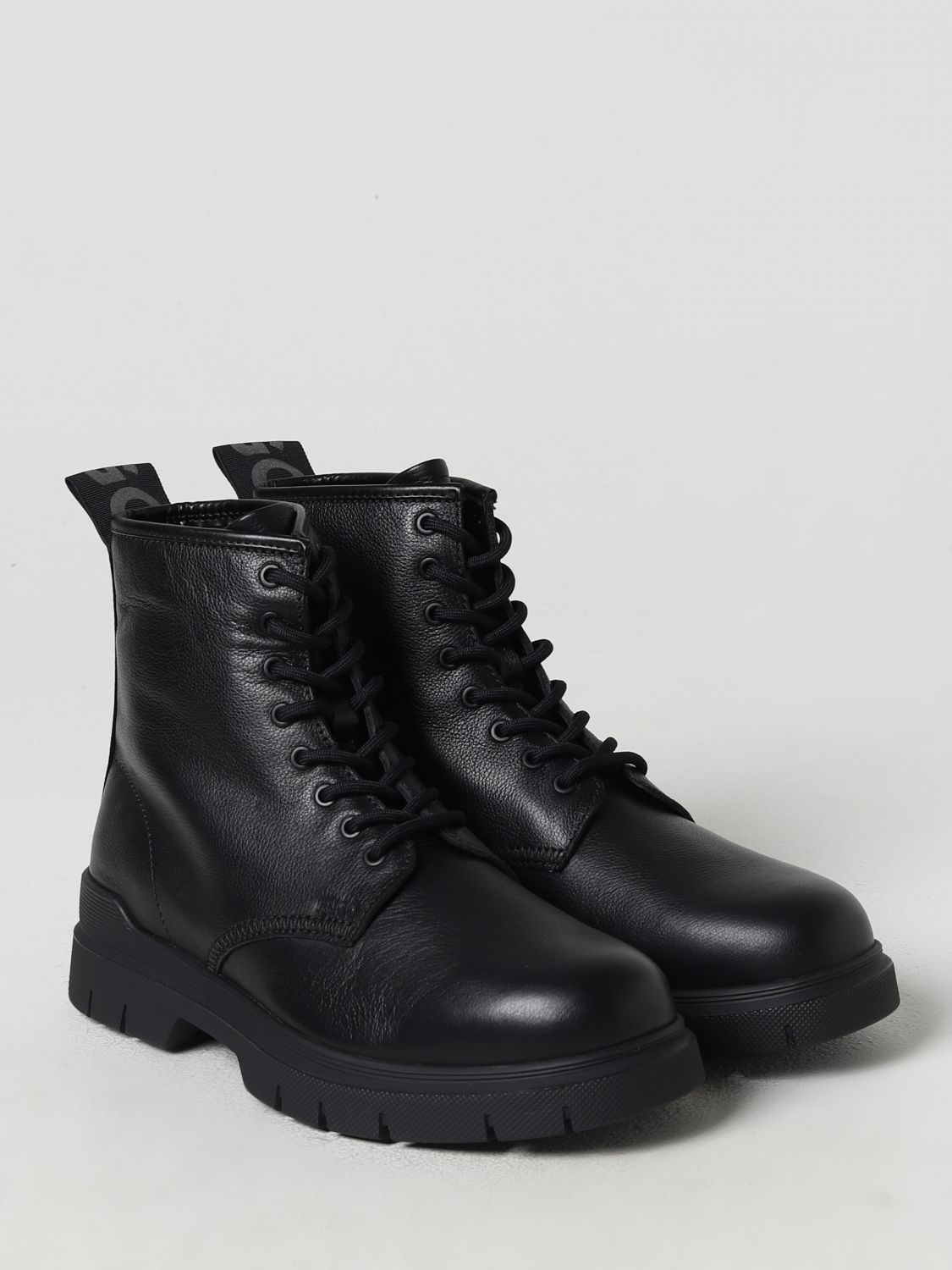 Hugo Combat Boots In Black - 40% Off | Editorialist display picture 2