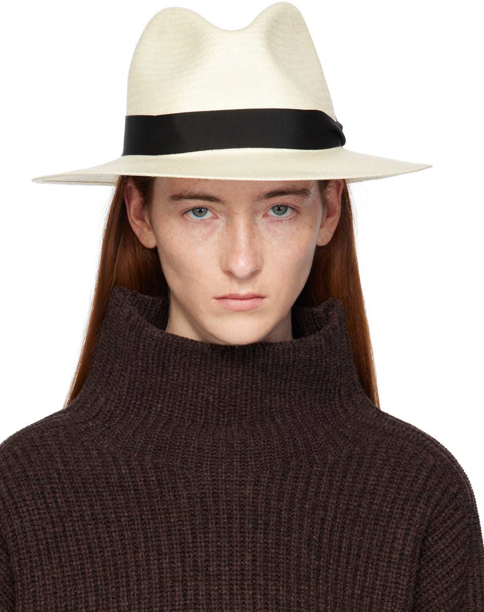 Rag & Bone Panama Hat RAG & BONE Womens Panama Packable Straw Ribbon Hat Olive  main image 2