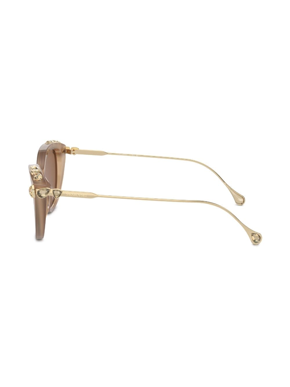 Buy SWAROVSKI Crystal-embellished Cat-eye Sunglasses - Brown  display picture 1