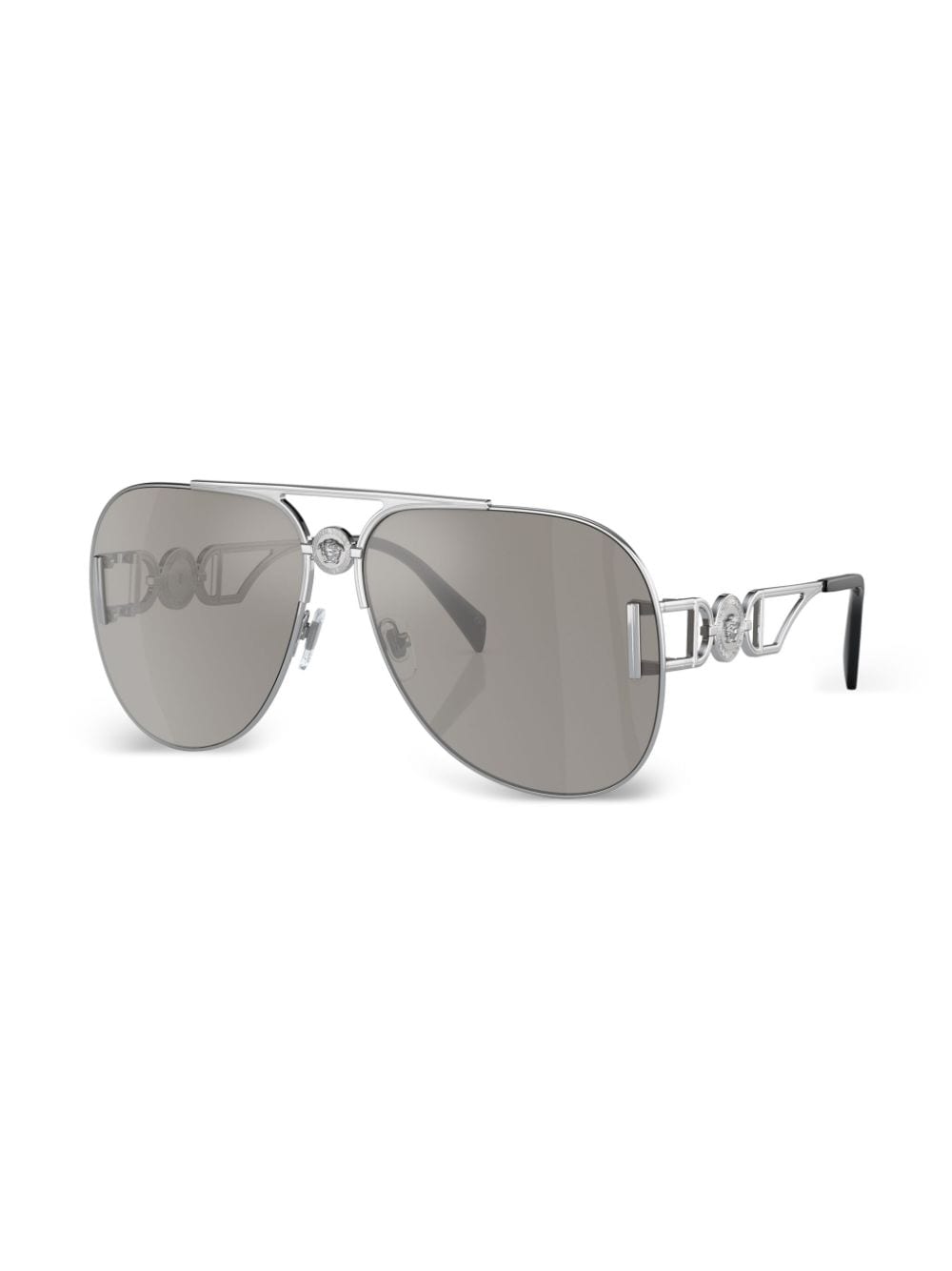 Versace Medusa Aviator Sunglasses - Silver | Editorialist