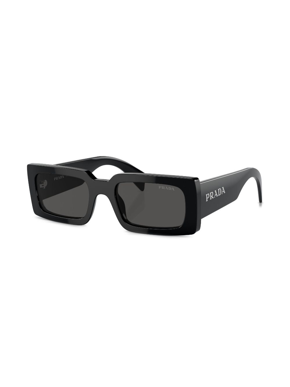 Prada Logo-Embossed Sunglasses - Black | Editorialist display picture 3