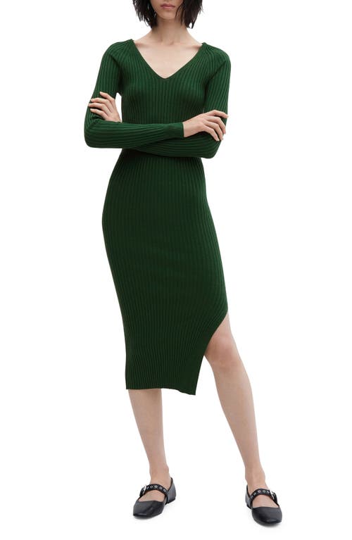 green ribbed long sleeve dress Plus Size Sweetheart Neck Long Sleeve Ribbed Dress – Charming Charlie main image 0