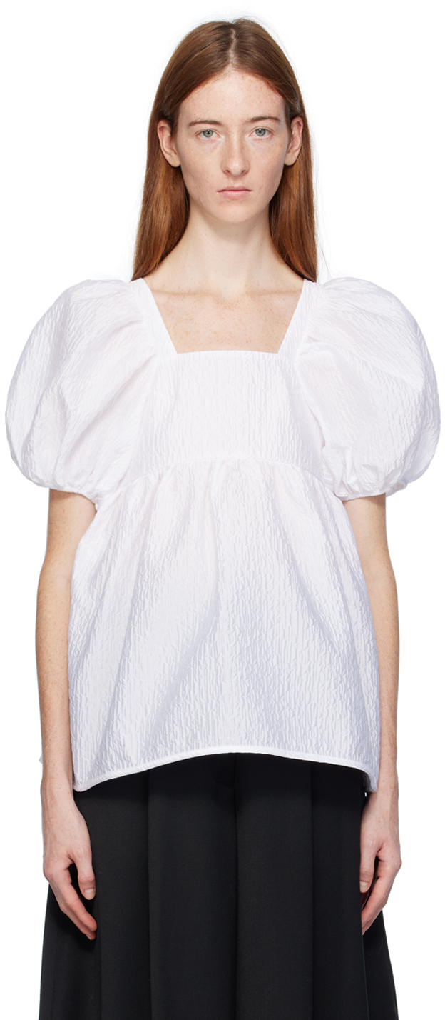 Cecilie Bahnsen Alma Blouse In White - 37% Off | Editorialist