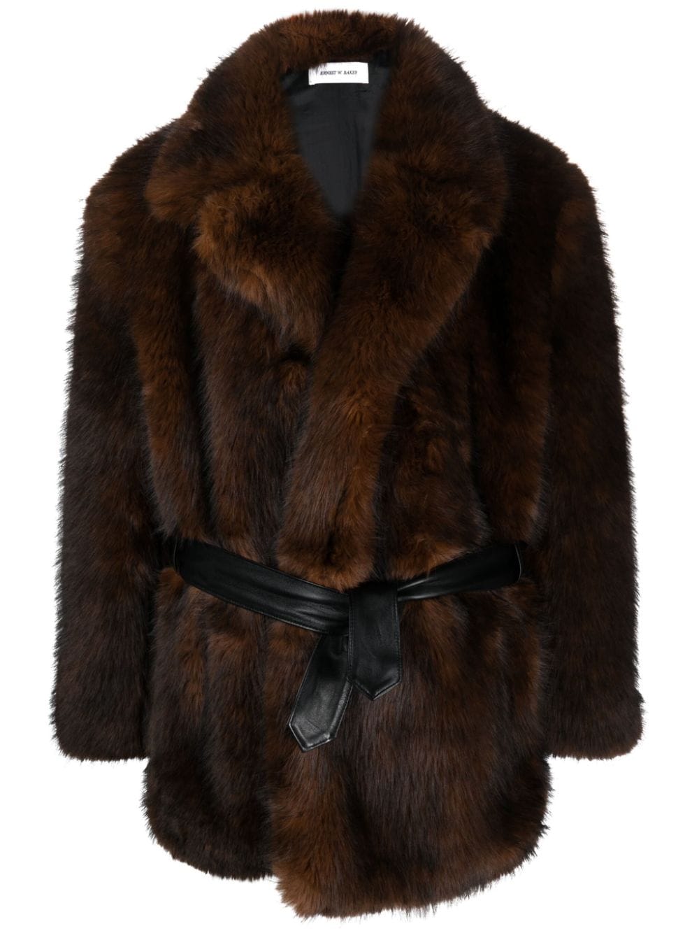 Ernest W. Baker Faux-Fur Coat In Brown - 50% Off | Editorialist