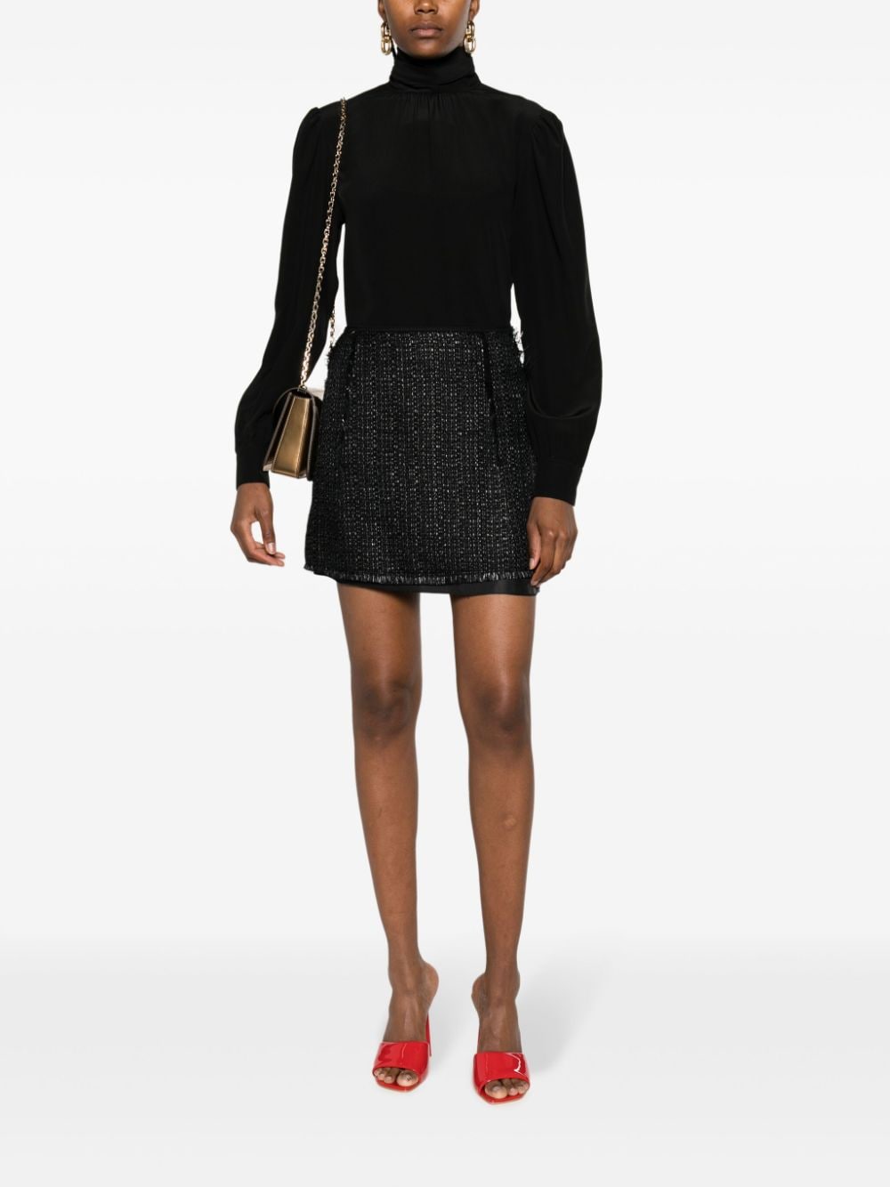 LANVIN Lanvin Metallic Tweed Miniskirt