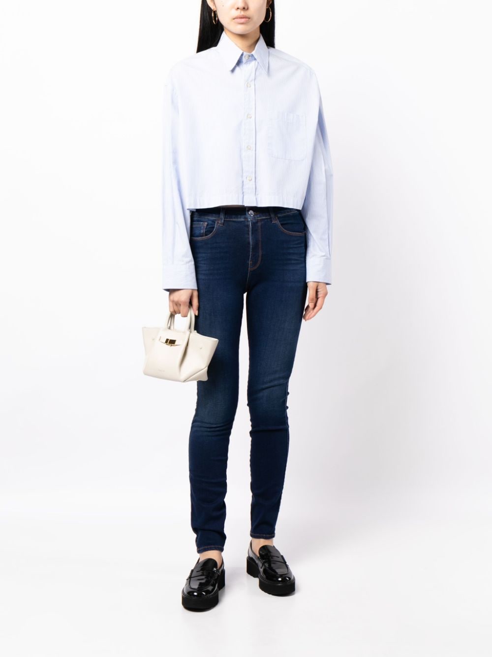 EMPORIO ARMANI Emporio Armani Logo-Embroidered Skinny Jeans