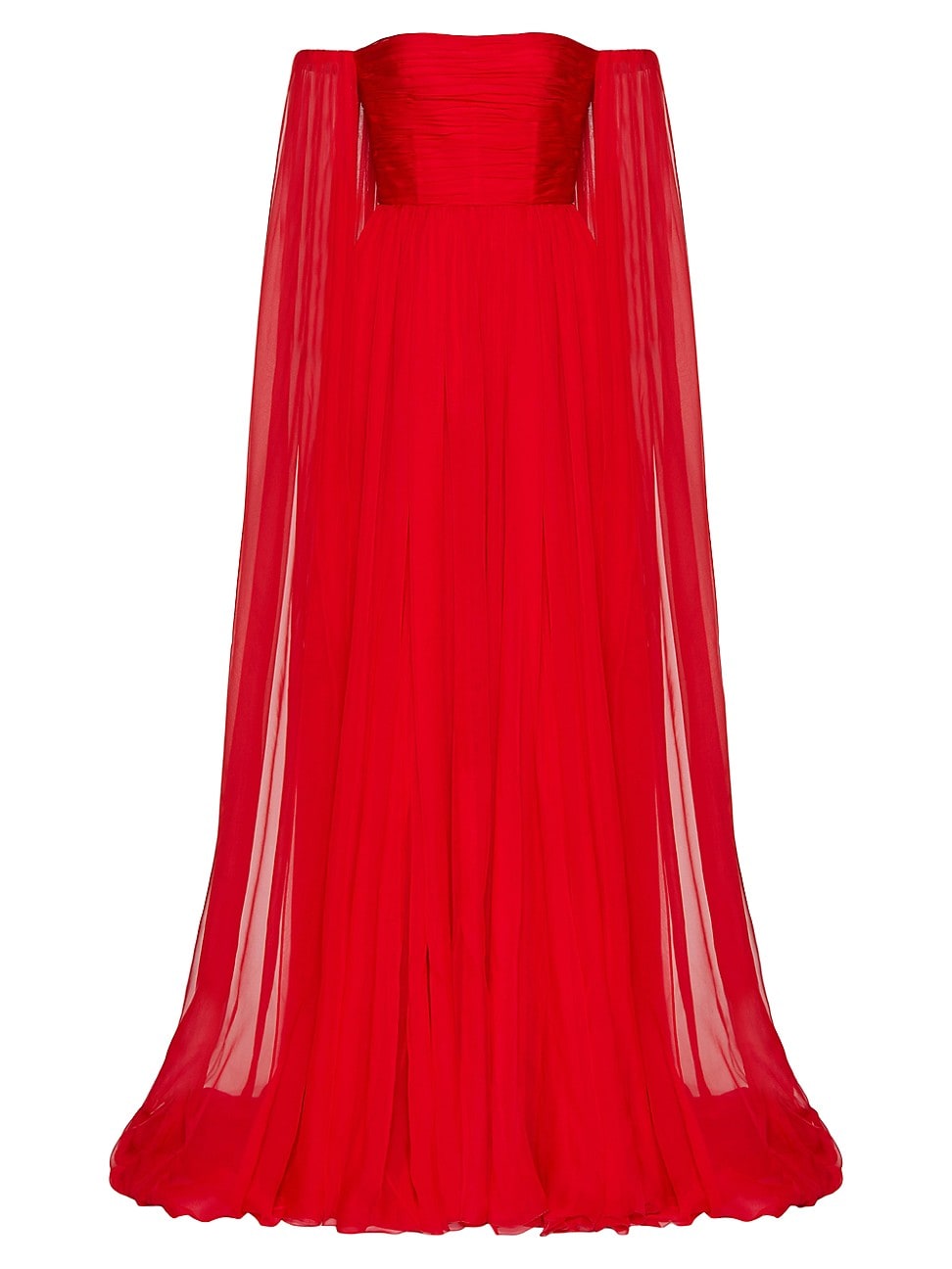 Valentino Garavani Chiffon Evening Dress - Red