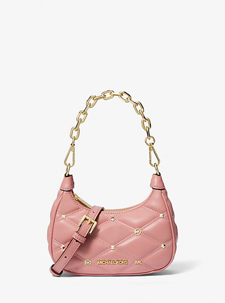 Michael Kors Cora Extra-Small Quilted Shoulder Bag In Pink 80