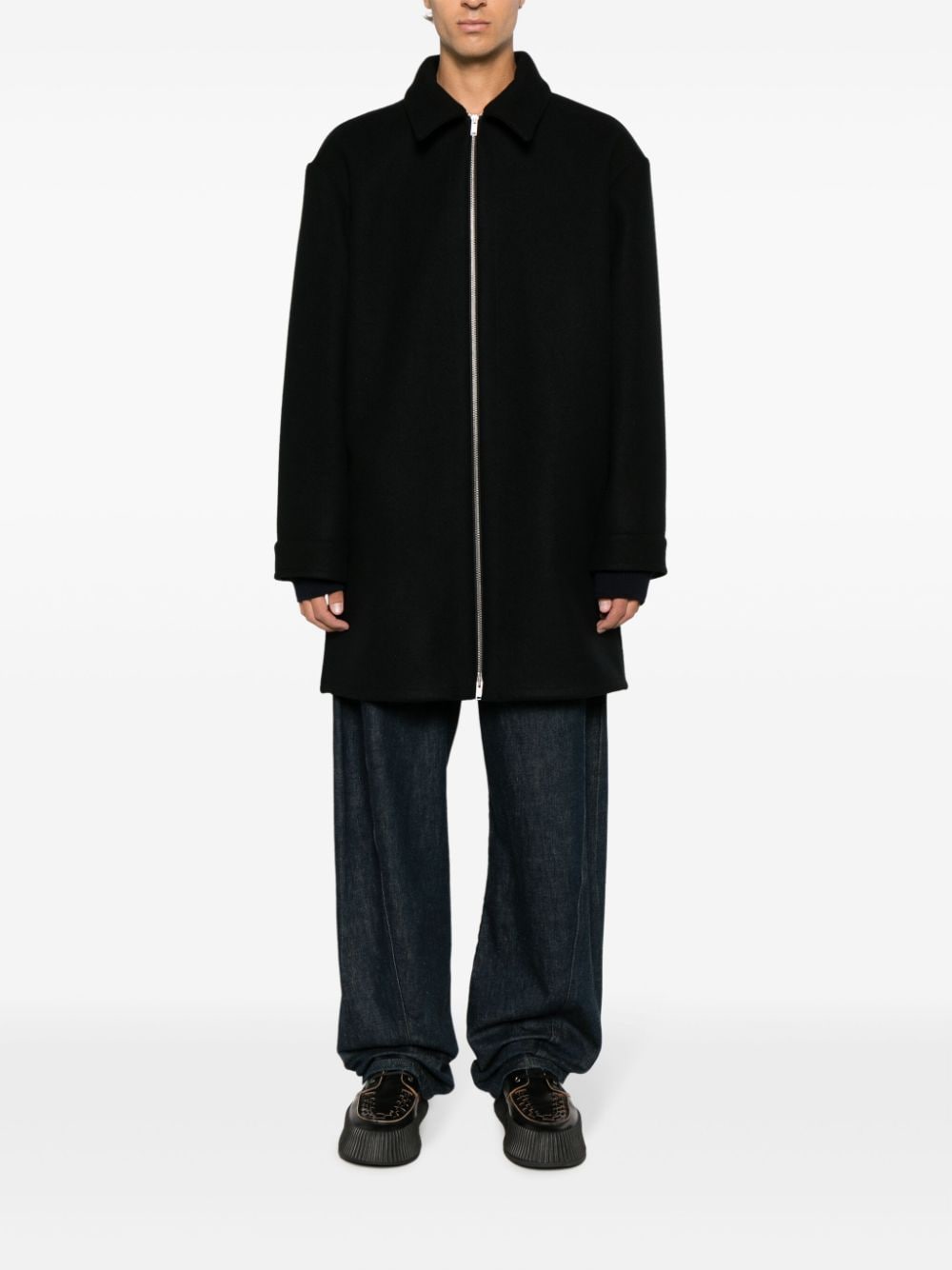 JIL SANDER Jil Sander Zip-Up Wool Coat