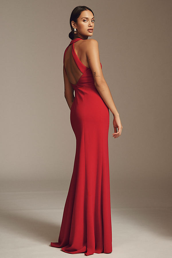 Bhldn Juliana High-Neck Maxi Dress - Navy - 52% Off | Editorialist