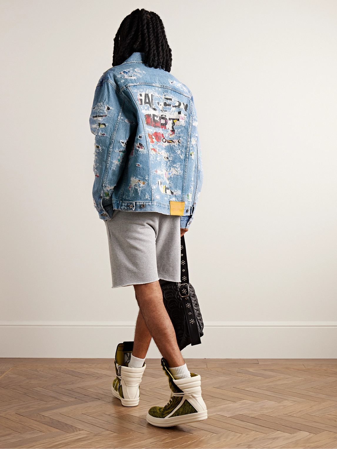 Buy GALLERY DEPT. Andy Logo-embroidered Denim Jacket - Black At 49