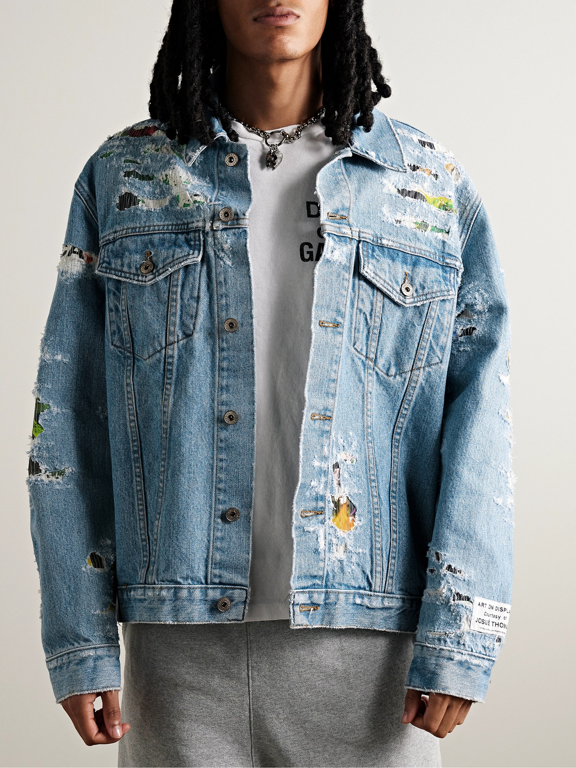 Buy GALLERY DEPT. Andy Logo-embroidered Denim Jacket - Black At 49