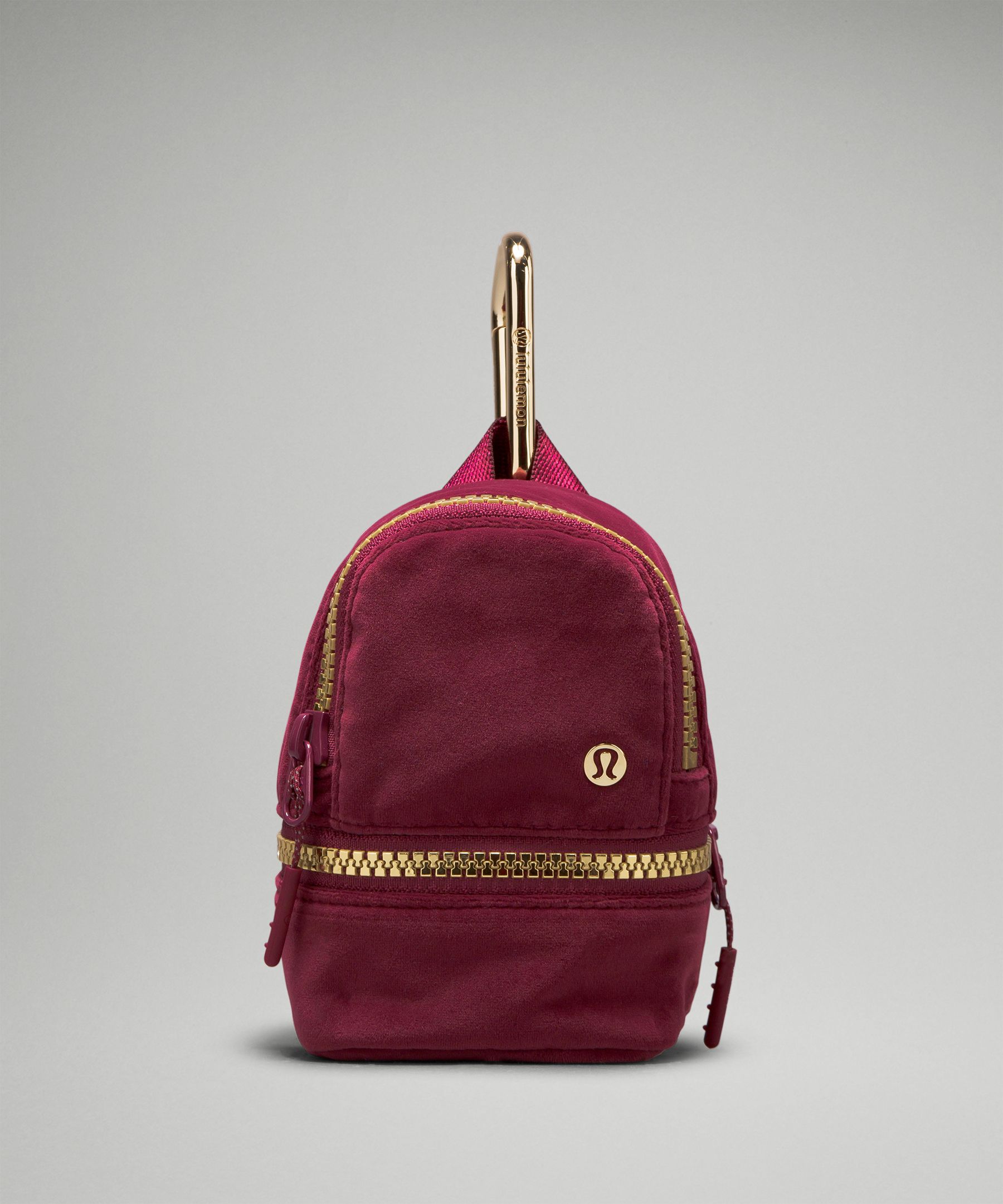 Lululemon City Adventurer Backpack Nano Velour Wine Berry/Gold