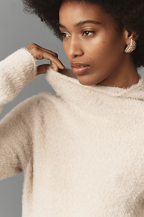 Anthropologie Thea Long-Sleeve Eyelash Twofer Sweater Dress In Blue - 44%  Off | Editorialist
