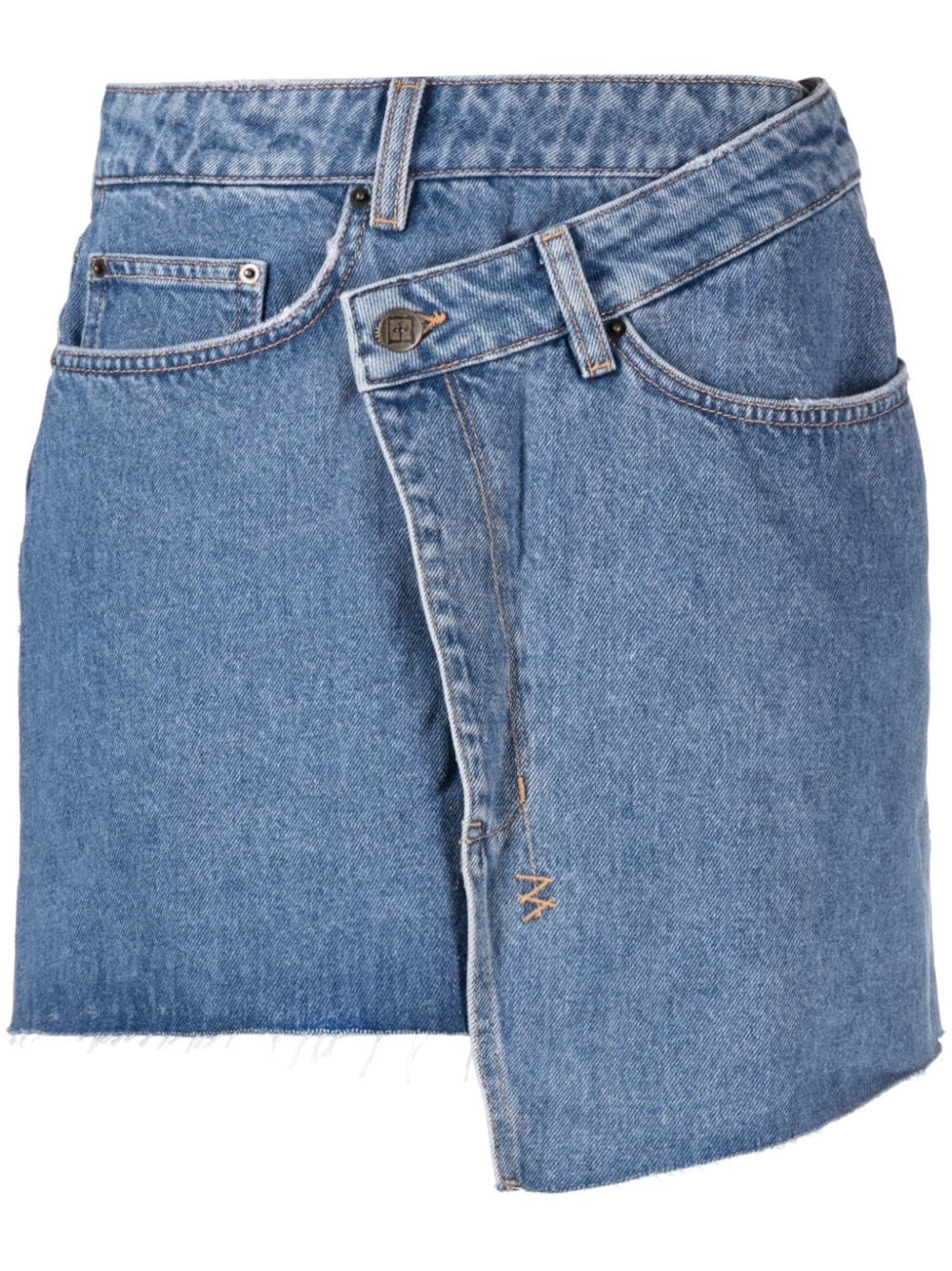 KSUBI Ksubi Asymmetric Denim Miniskirt