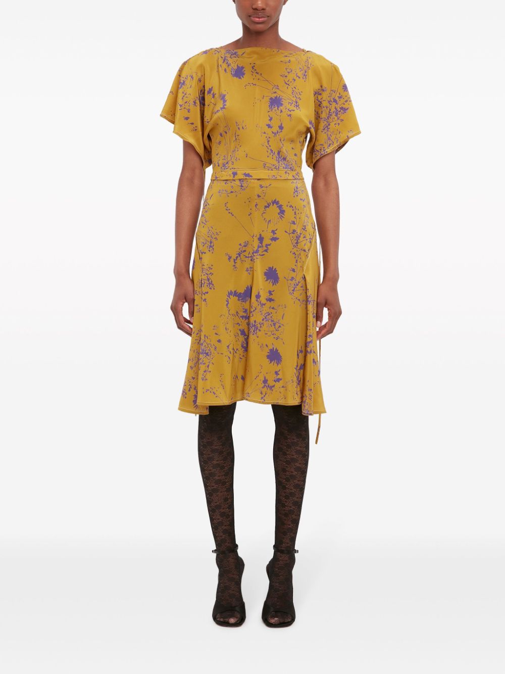 VICTORIA BECKHAM Victoria Beckham Floral-Print Silk Dress