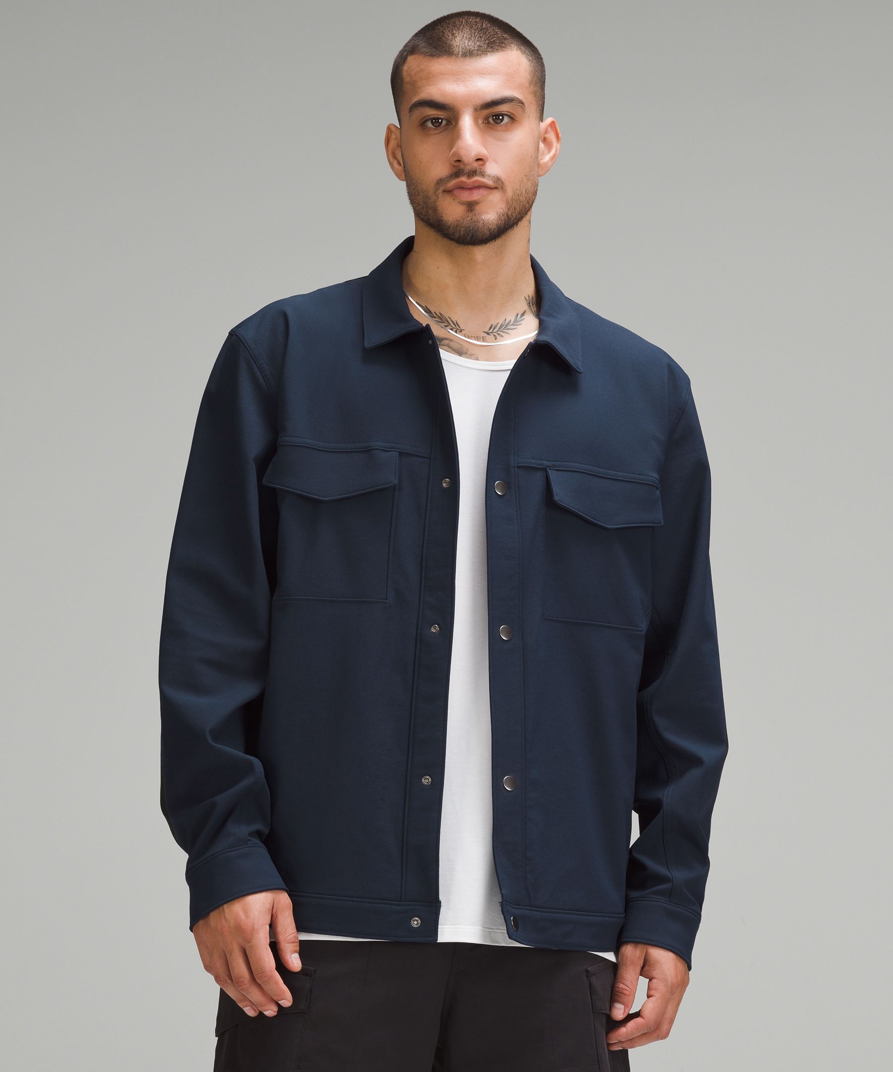 Lululemon Twill Utility Jacket In True Navy 29% Off Editorialist
