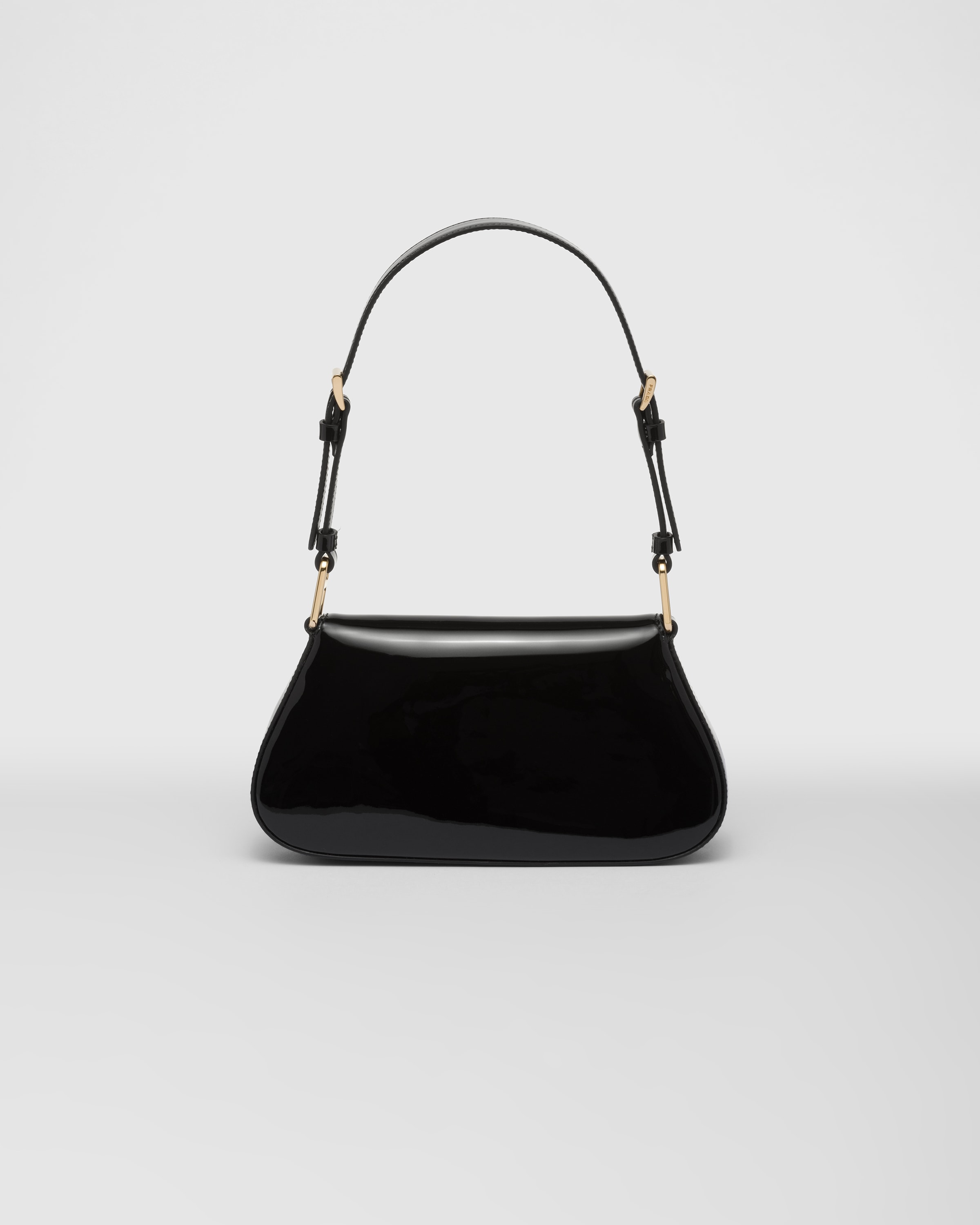 Prada Patent Leather Shoulder Bag - Black | Editorialist