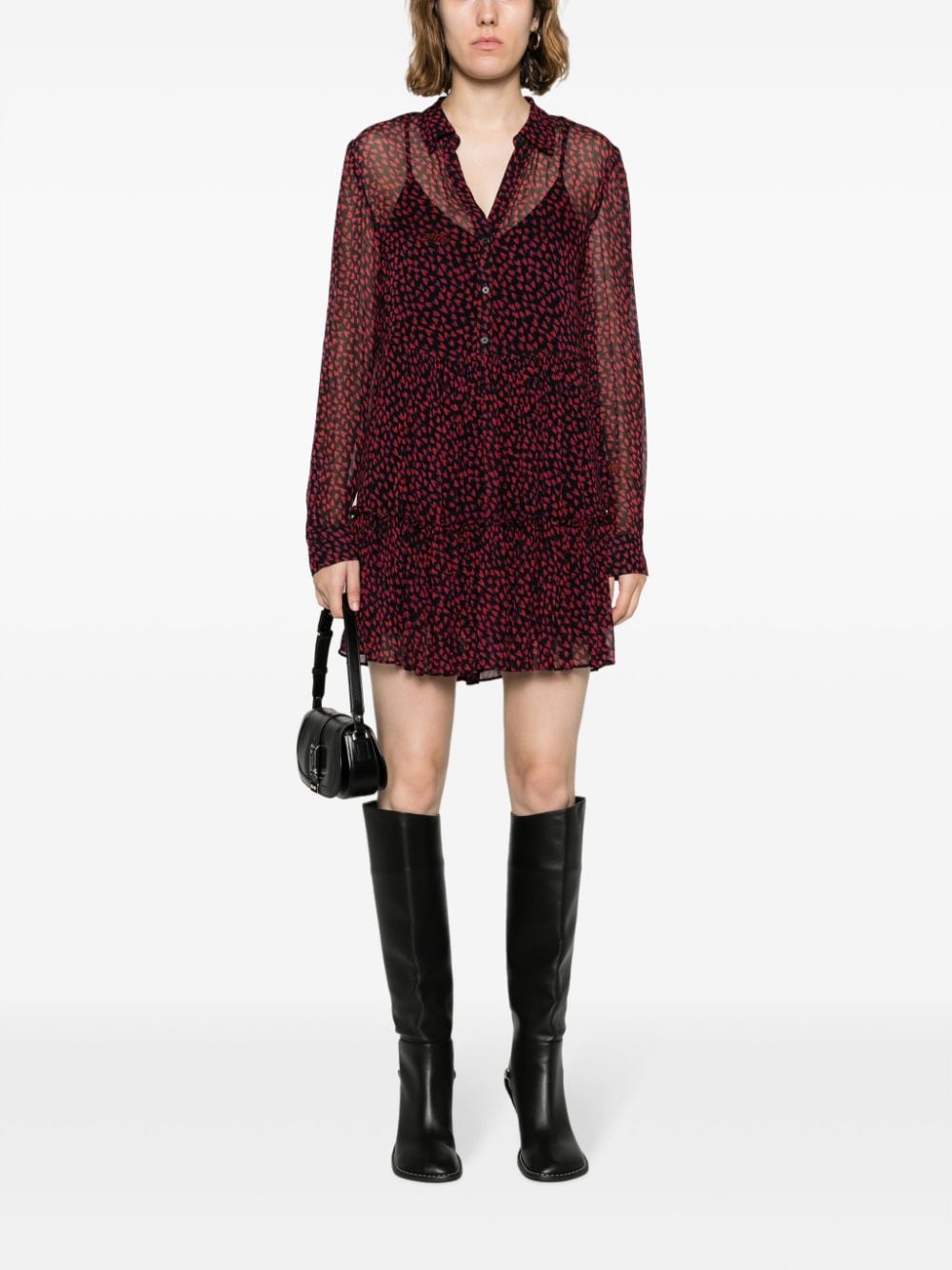 ZADIG&VOLTAIRE Crush-Pattern Crepe Minidress