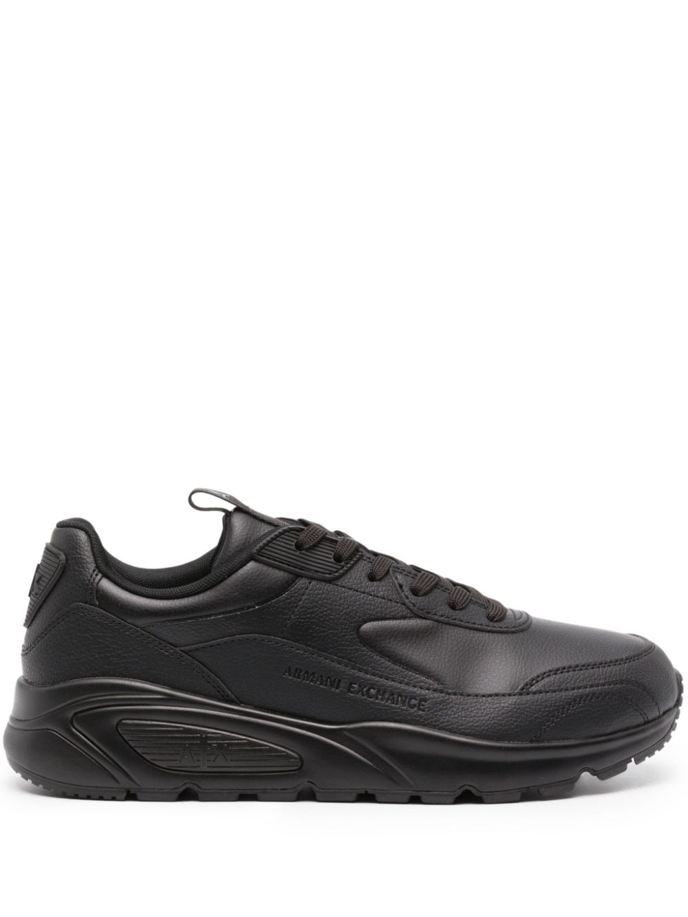 Armani Exchange Panelled Chunky Sneakers In Black 5% Off