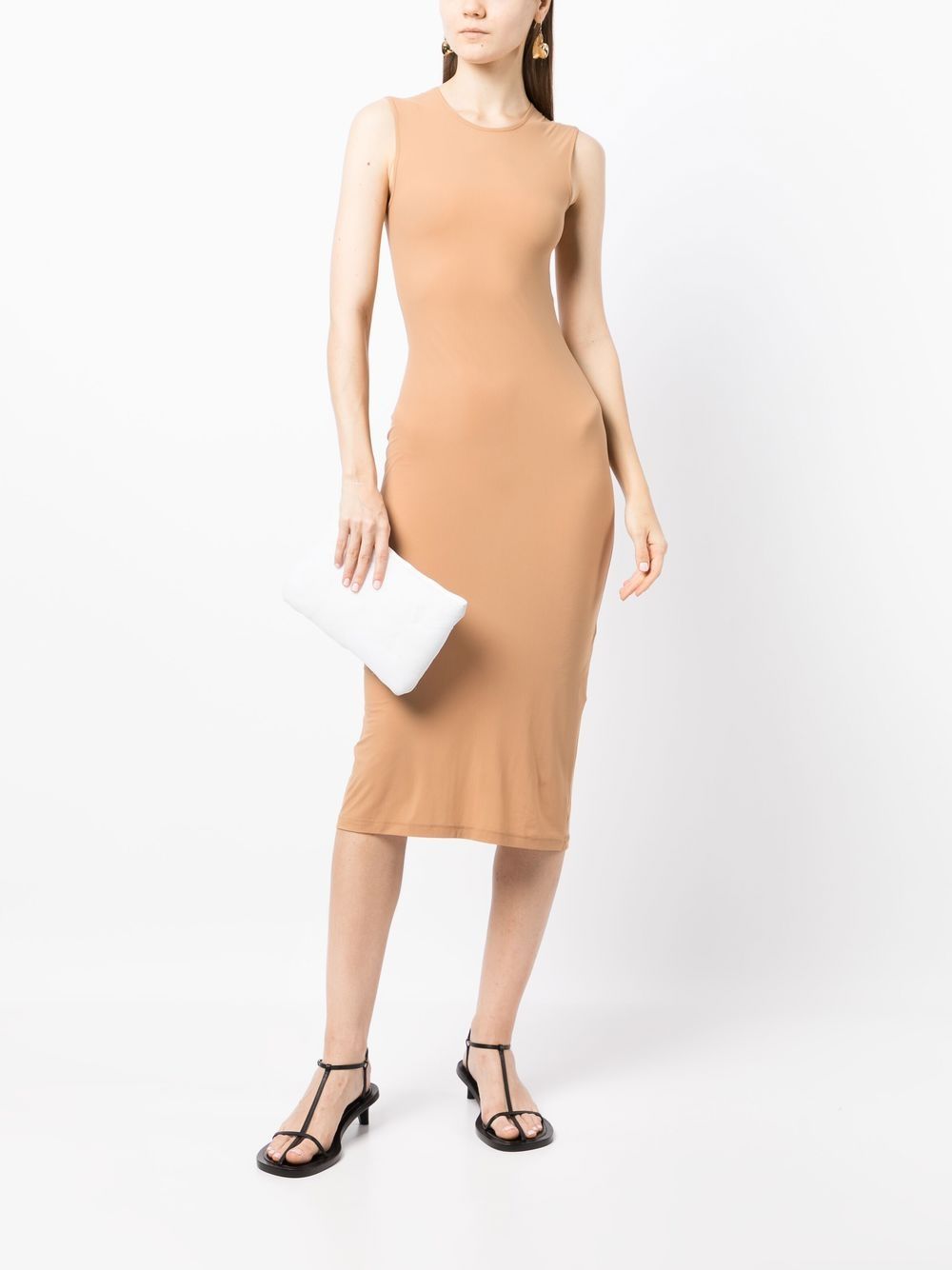 JIL SANDER Round-Neck Sleeveless Midi Dress