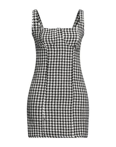 black and white checkered bodycon dress White Glitter Bead Bodycon Short Wedding Dress