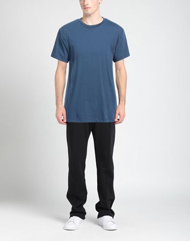 BIKKEMBERGS man t-shirt midnight blue size s cotton, elastane, polyester