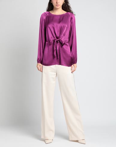 VICOLO VICOLO Striped Bow-Detailed Top
