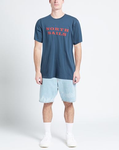 NORTH SAILS man t-shirt slate blue size xs cotton