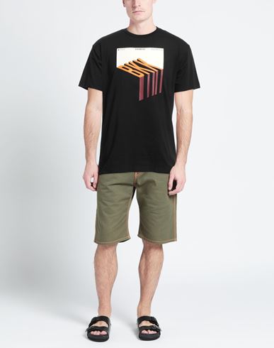 BIKKEMBERGS man t-shirt black size m cotton, elastane