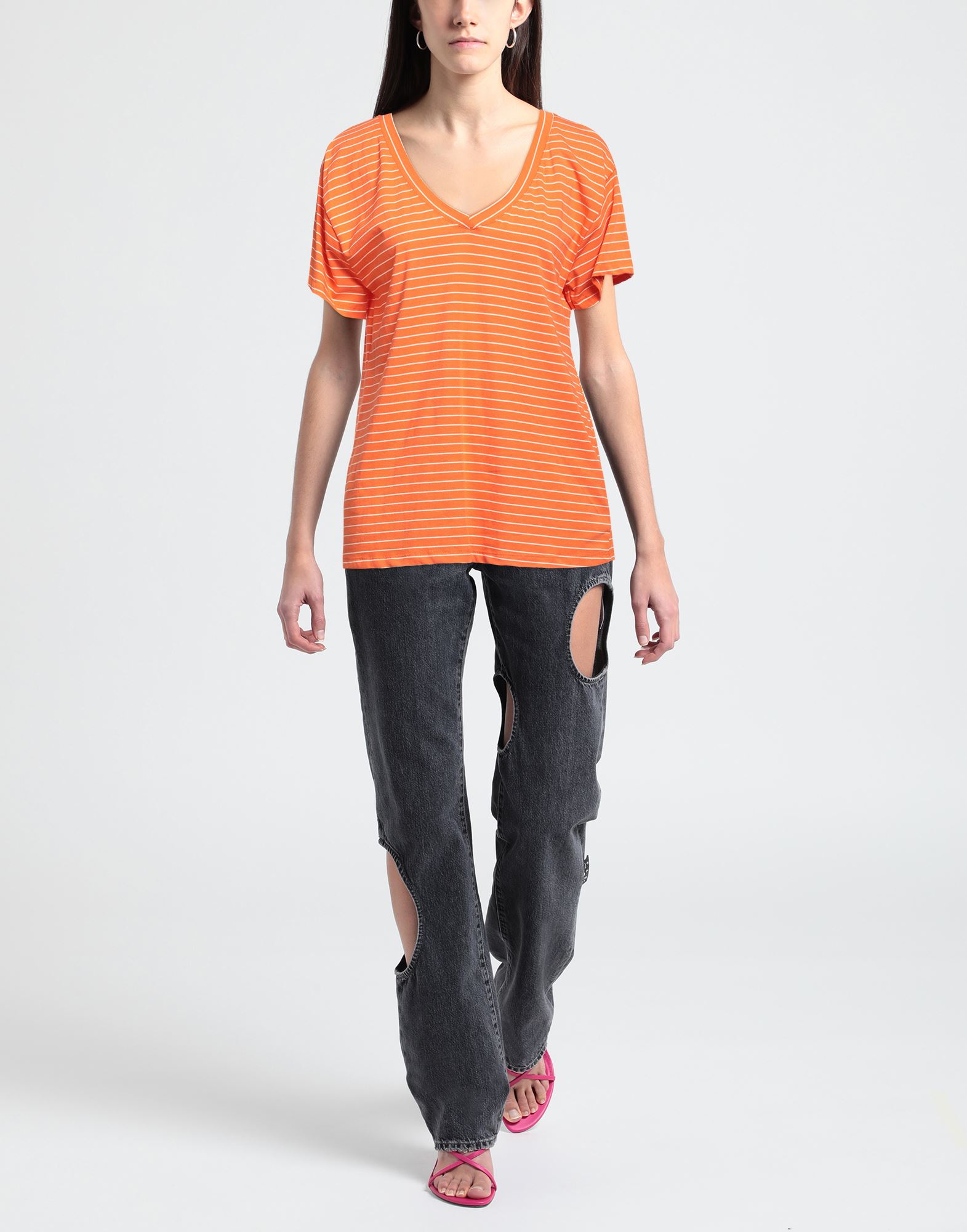 VICOLO VICOLO Striped Jersey T-Shirt