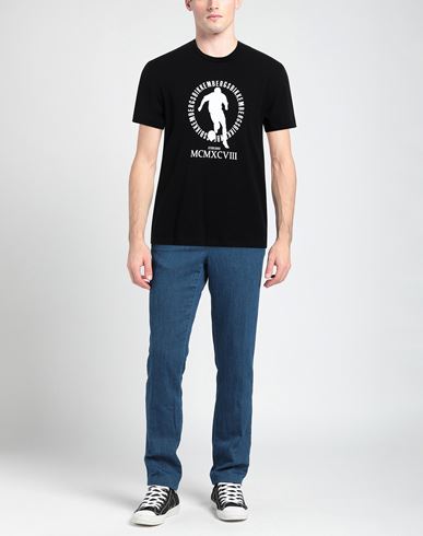 BIKKEMBERGS man t-shirt black size xs cotton, elastane