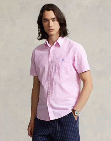 POLO RALPH LAUREN man shirt pink size m cotton
