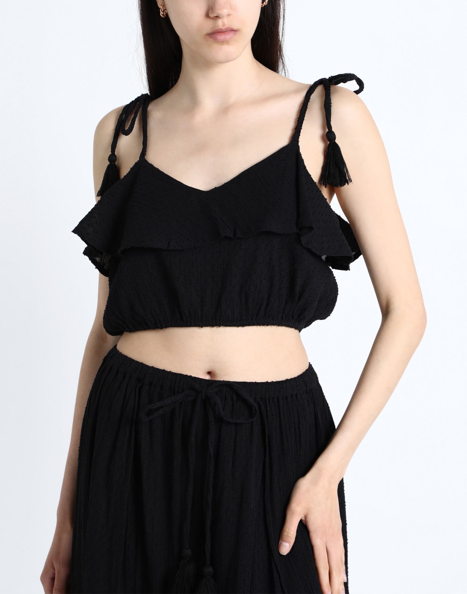 TOPSHOP Ruched Woven Top