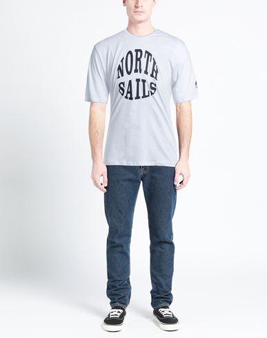 NORTH SAILS man t-shirt white size s cotton, polyester