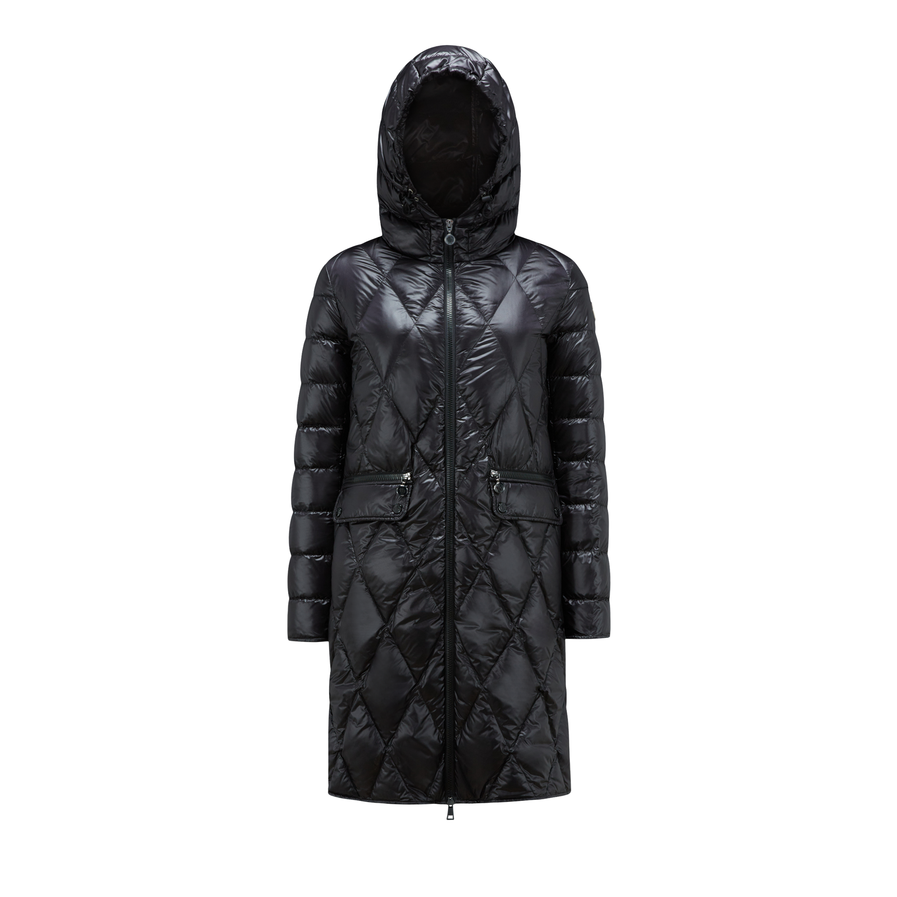 Moncler Serilong Long Down Jacket - Black | Editorialist