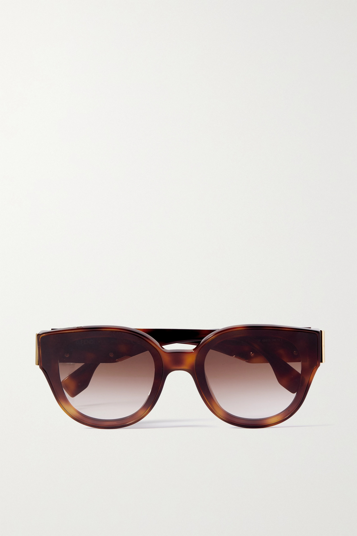 Fendi Tortoiseshell Cat-Eye Sunglasses with Gradient Brown Lenses Fendi FE40018I Brown, Tortoise Prescription Sunglasses main image 2
