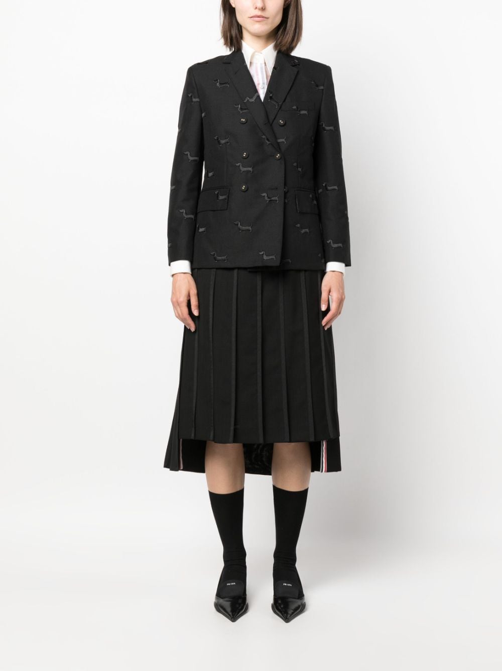 THOM BROWNE Thom Browne RWB-Placket Silk Shirt