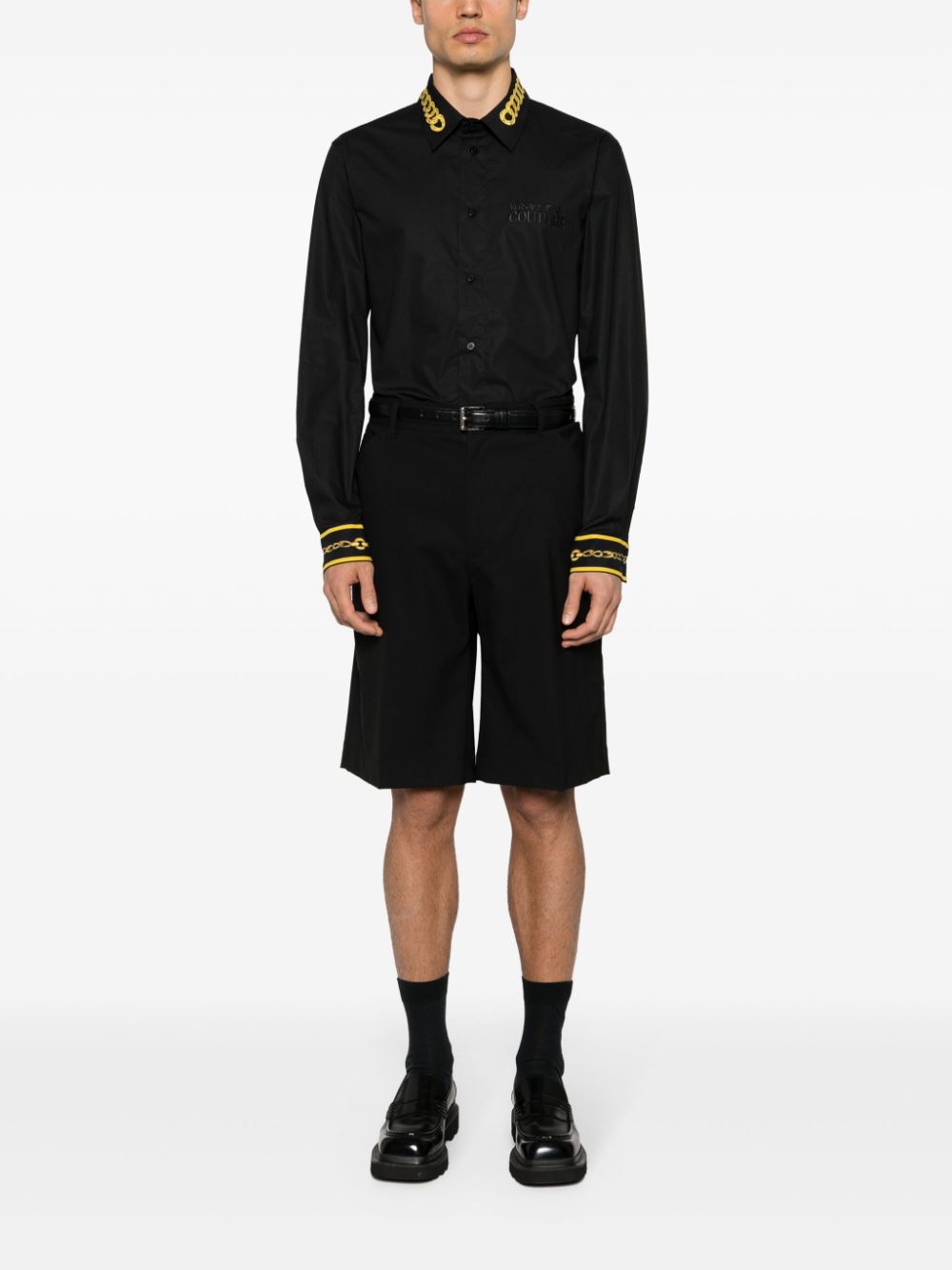 VERSACE chain couture cotton shirt