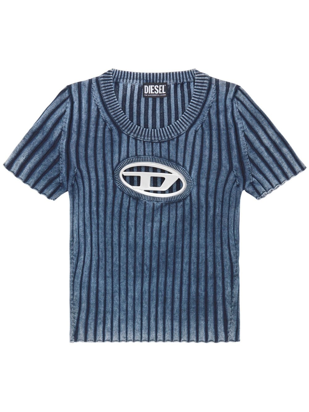 Diesel® M-Anaheim Logo-Plaque T-Shirt In Blue - 50% Off | Editorialist